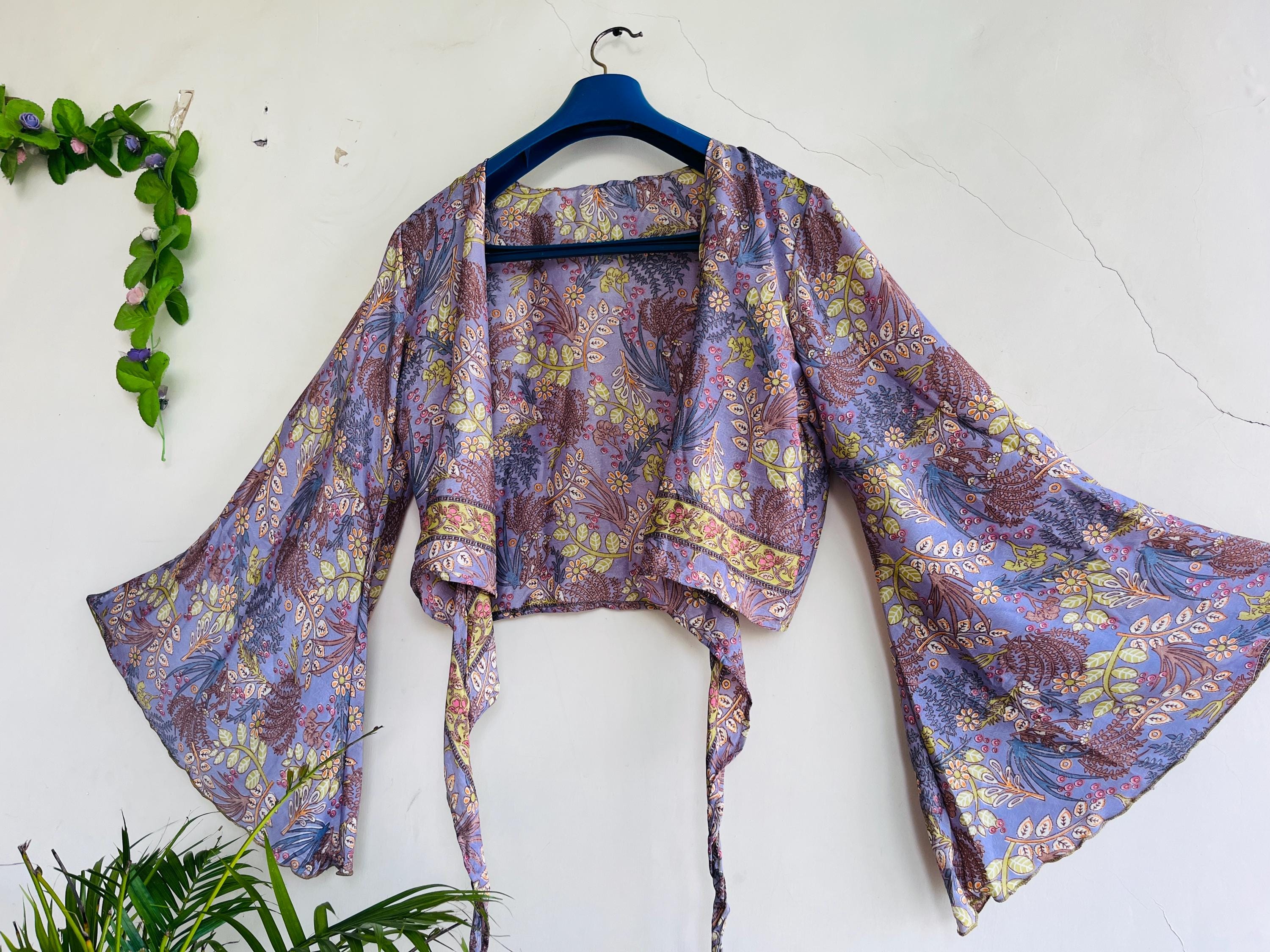 Beautiful Silk Sari Crop Top, Indian Silk Crop Top, Women's Clothing ...