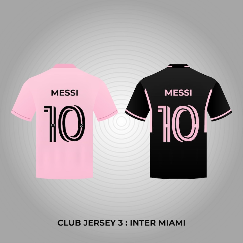 Lionel Messi Jersey Vector Art: Argentina & Club Set (digital Download ...