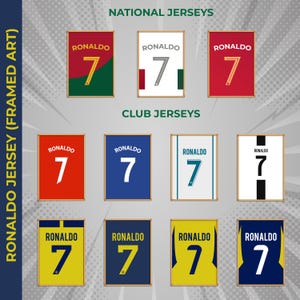 Cristiano Ronaldo Jersey Vector Art | Portugal & Club Jerseys Set ...