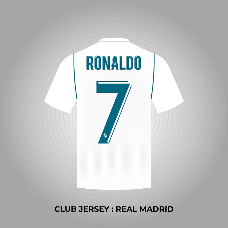 Cristiano Ronaldo Jersey Vector Art | Portugal & Club Jerseys Set ...