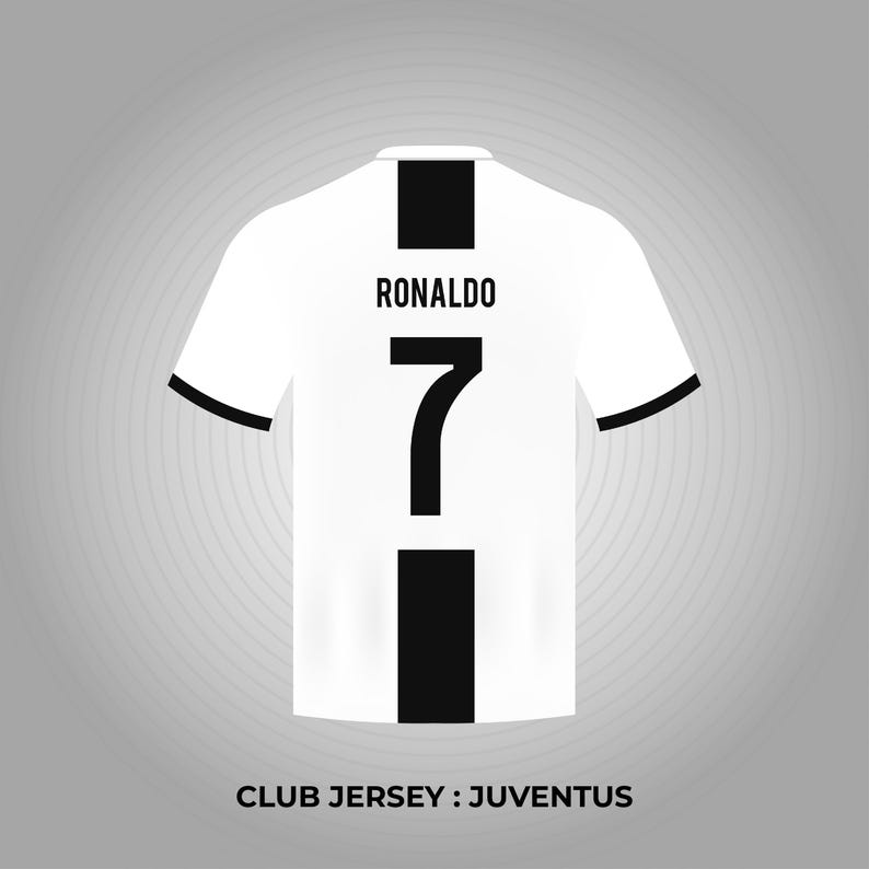 Cristiano Ronaldo Jersey Vector Art | Portugal & Club Jerseys Set ...
