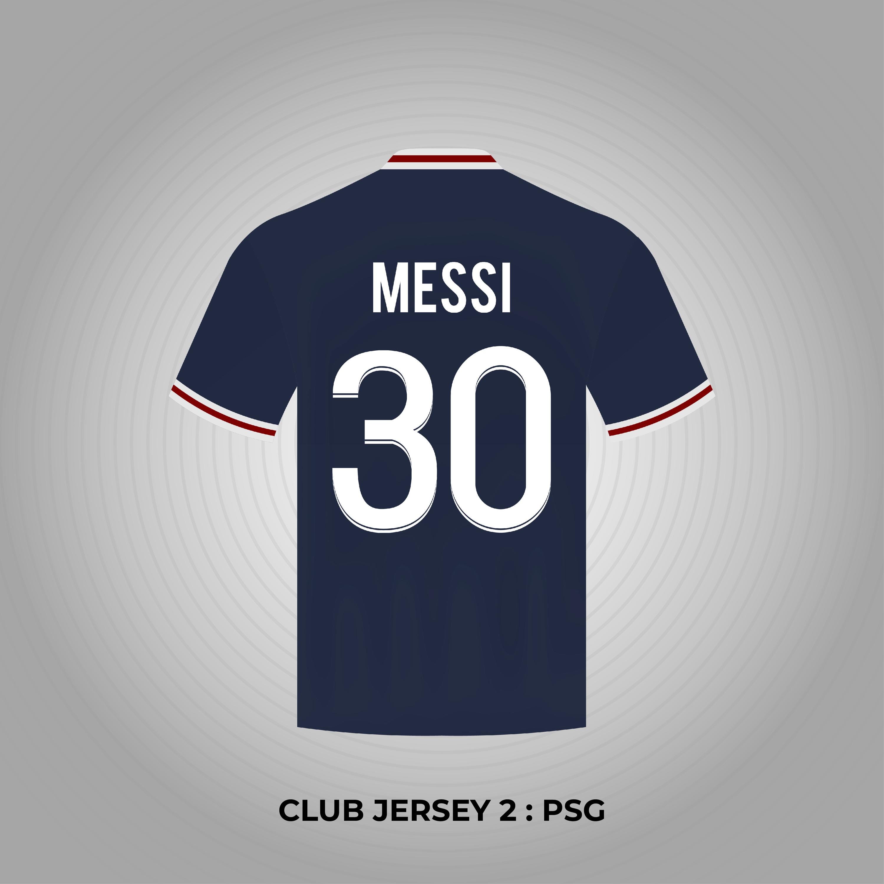 Lionel Messi Jersey Vector Art: Argentina & Club Set (digital Download ...