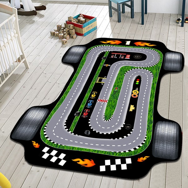 Race Track Rug - Etsy