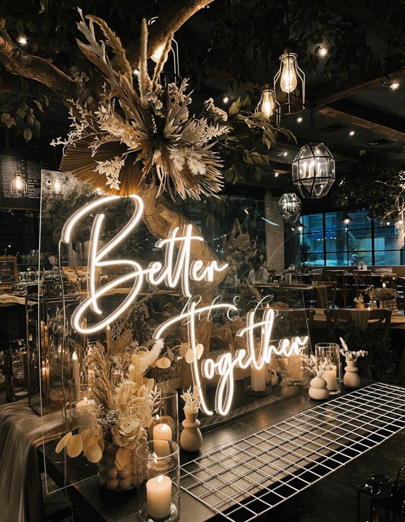 Better Together Neon Wall Art, Wedding Neon Sign, Wedding Neon Decor ...