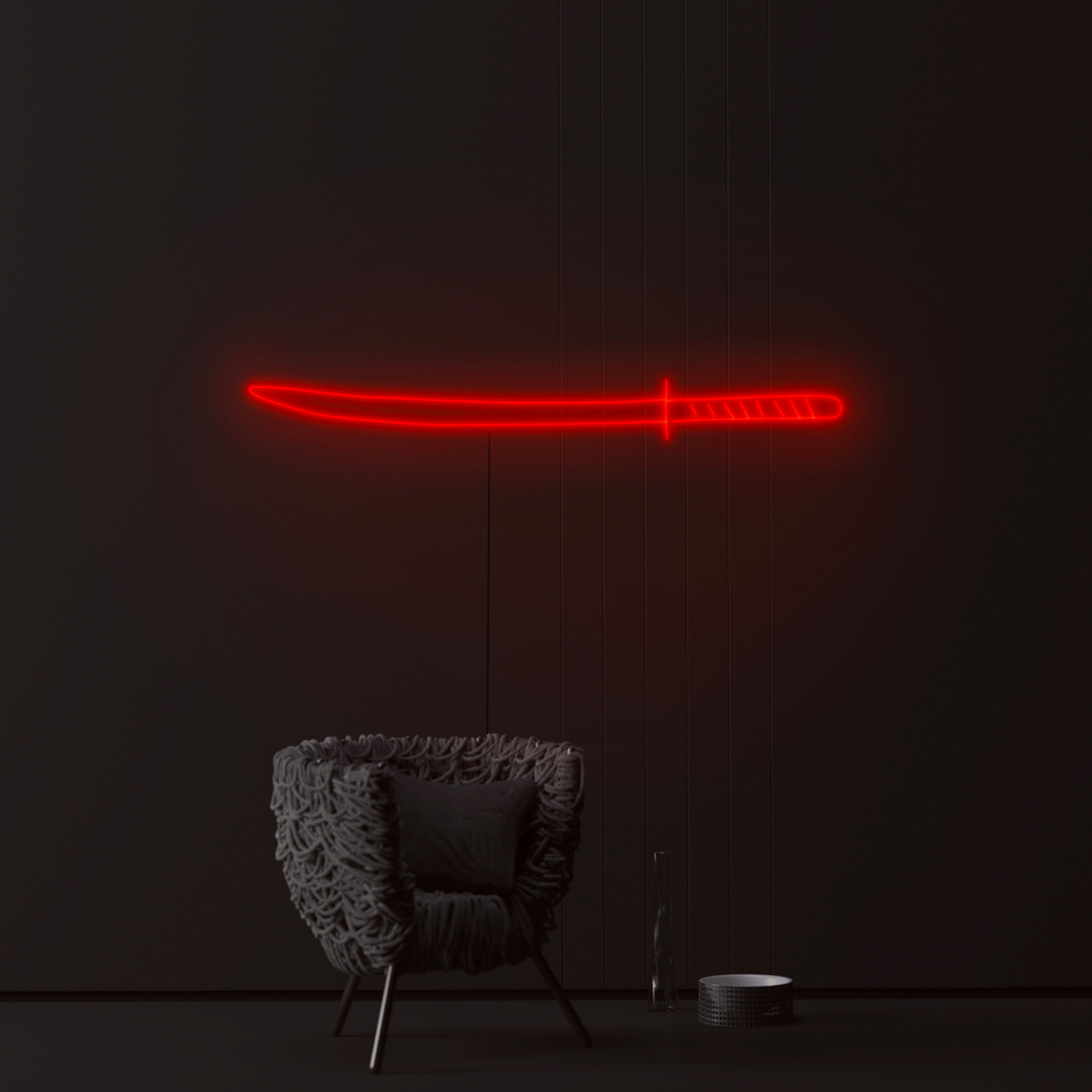 Katana Led Neon Sign, Custom Name Neon Light, Custom Sword Neon Sign ...