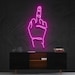 Middle Finger Sign Neon Sign, Custom Neon Sign, Neon Gift, Birthday ...