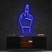 Middle Finger Sign Neon Sign, Custom Neon Sign, Neon Gift, Birthday ...