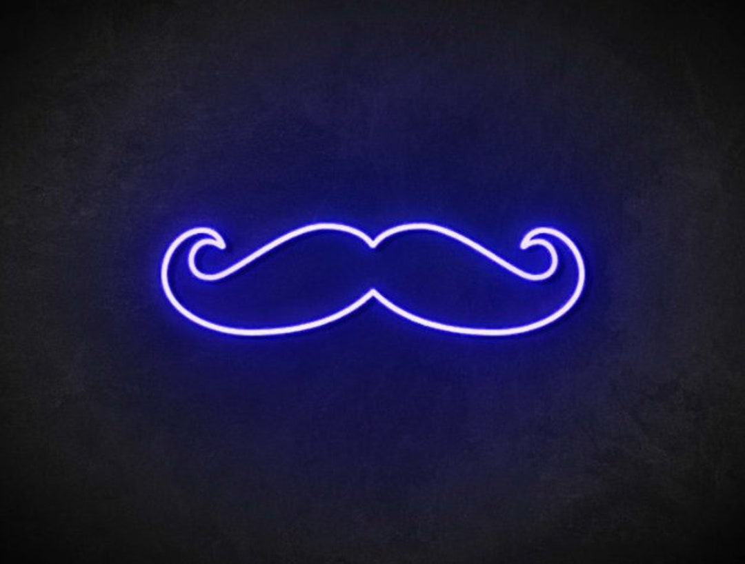 Moustache Neon Sign, Neon Moustache Shop, Custom Neon Sign, Neon Gift ...