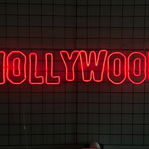 Hollywood Neon Sign, Custom Neon Light, Neon Gift, Birthday Neon Sign ...