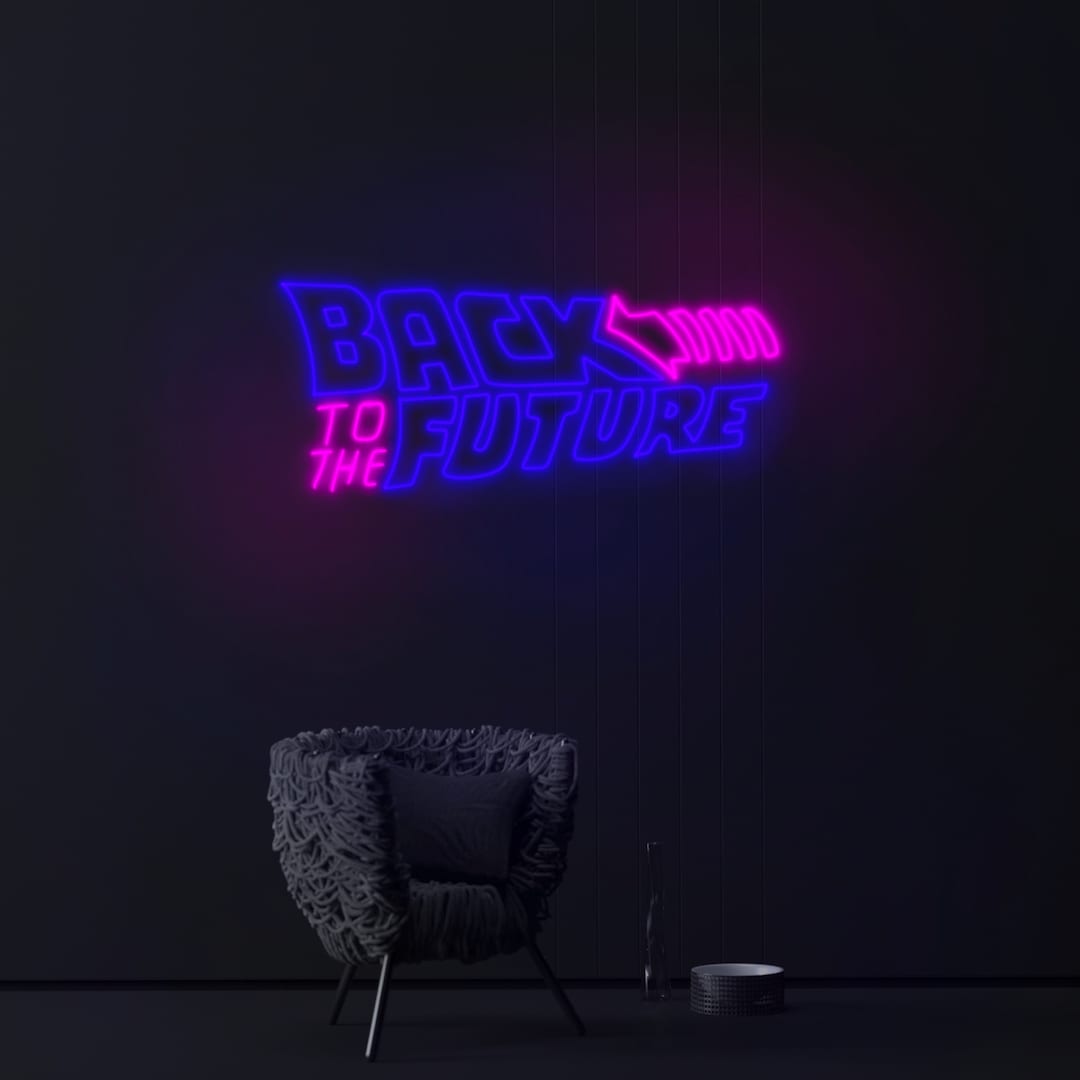 Back to the Future Neon Sign, Custom Neon Light, Bar Decor Neon Sign ...