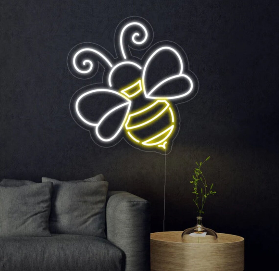 Neon Bee Sign, Neon Bee Birthday Gift, Custom Bee Sign, Personalized ...