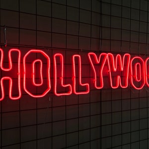 Hollywood Neon Sign, Custom Neon Light, Neon Gift, Birthday Neon Sign ...