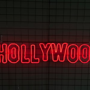 Hollywood Neon Sign, Custom Neon Light, Neon Gift, Birthday Neon Sign ...