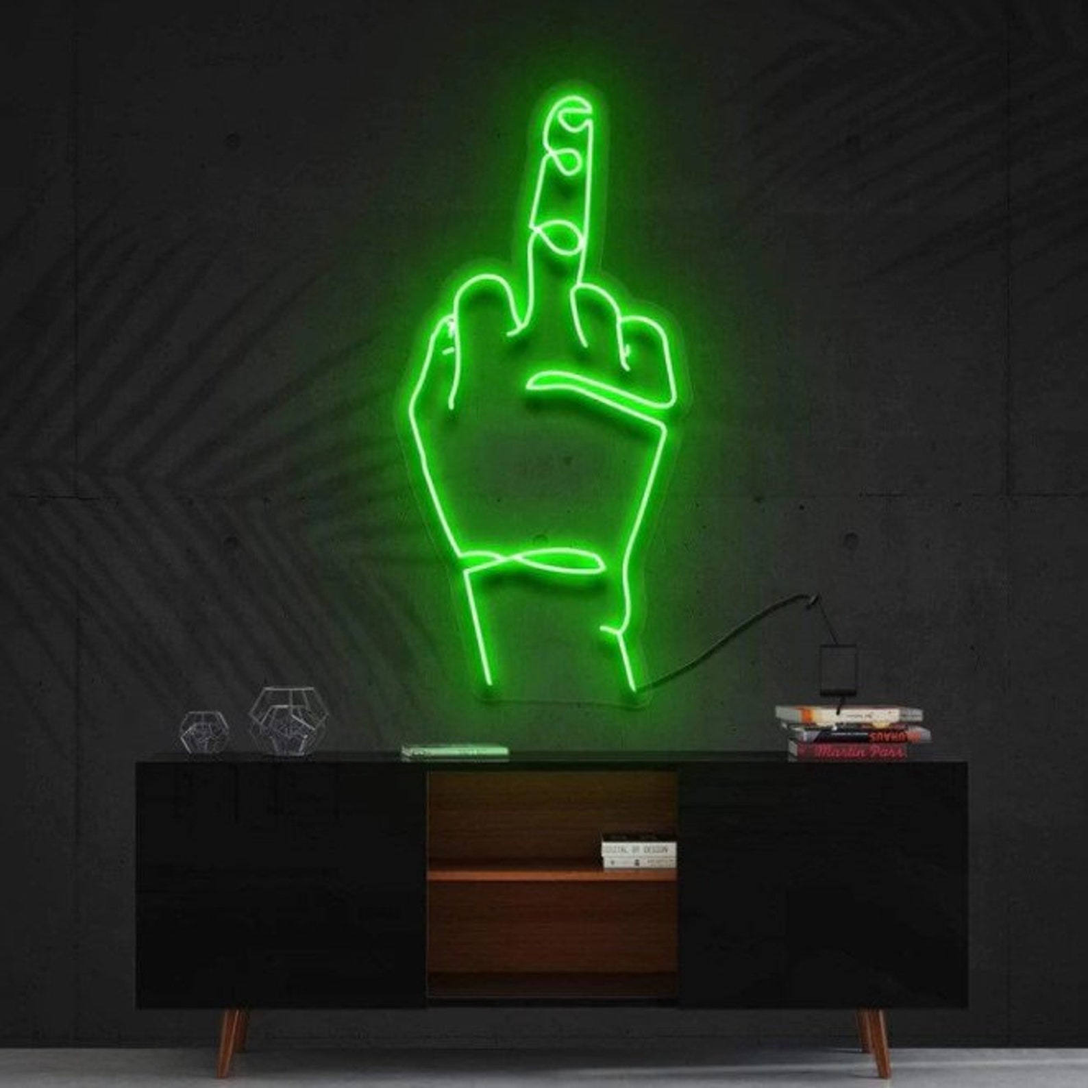 Middle Finger Sign Neon Sign Custom Neon Sign Neon Gift - Etsy
