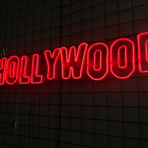 Hollywood Neon Sign, Custom Neon Light, Neon Gift, Birthday Neon Sign ...