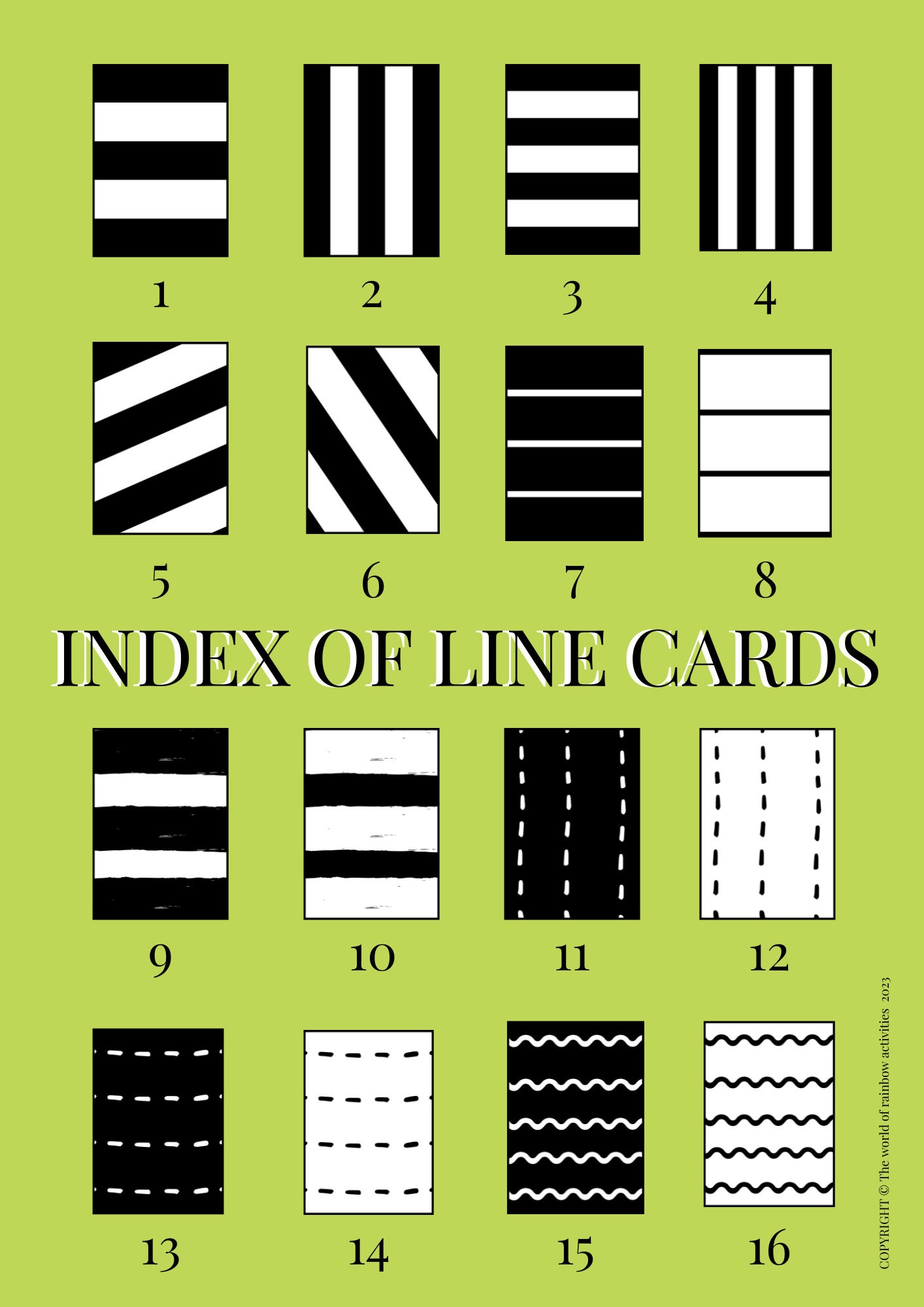 Line Contrast Cards - Etsy