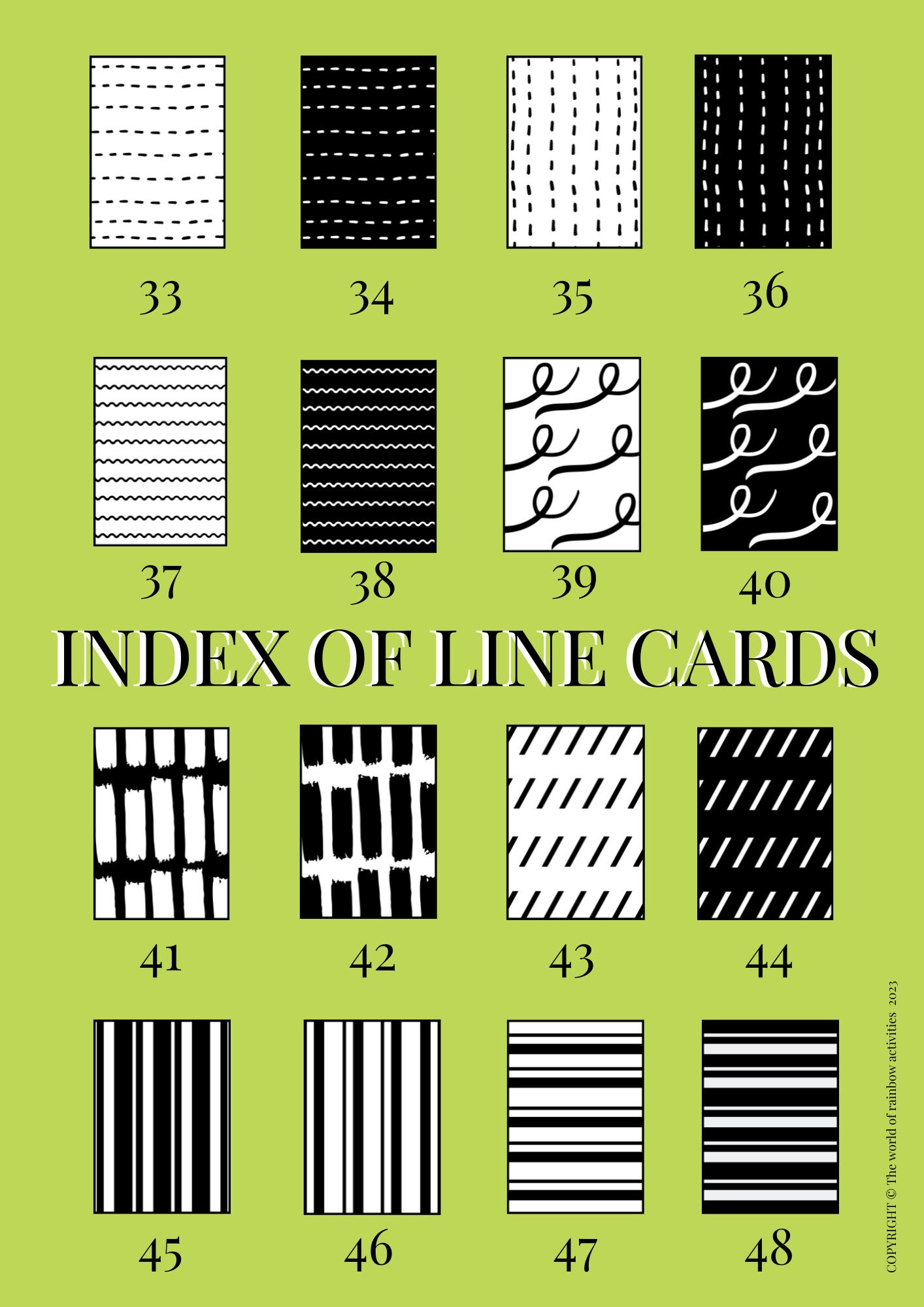 Line Contrast Cards - Etsy