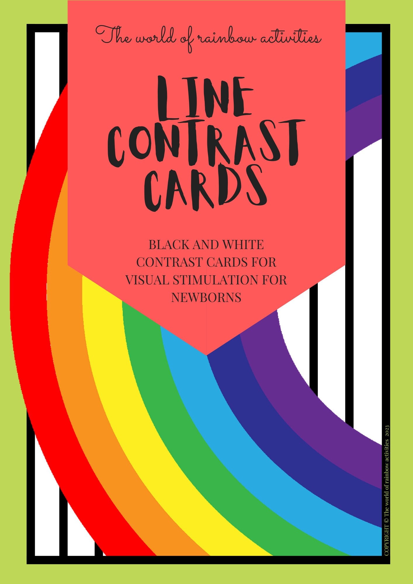 Line Contrast Cards - Etsy