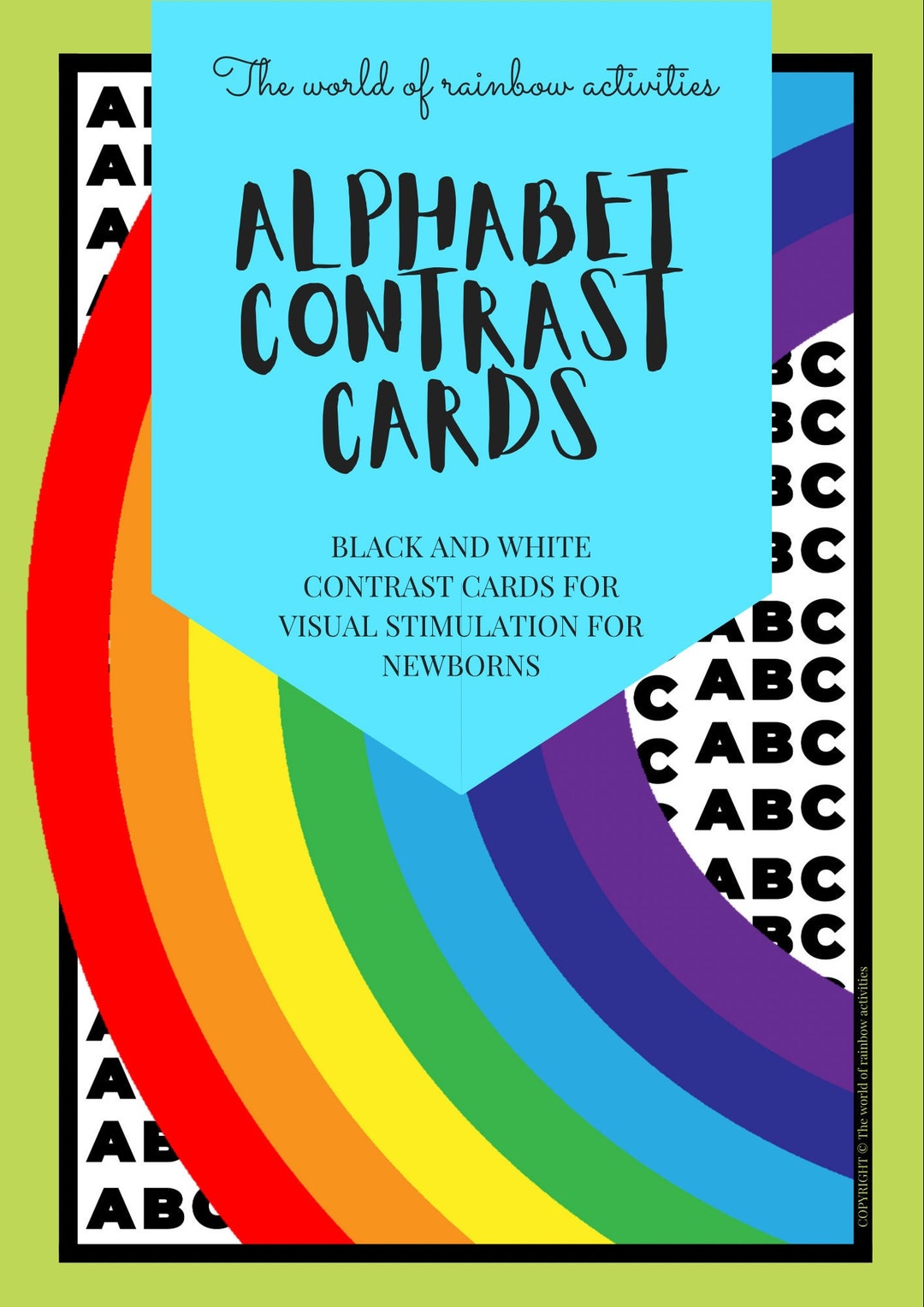 Alphabet Contrast Cards - Etsy