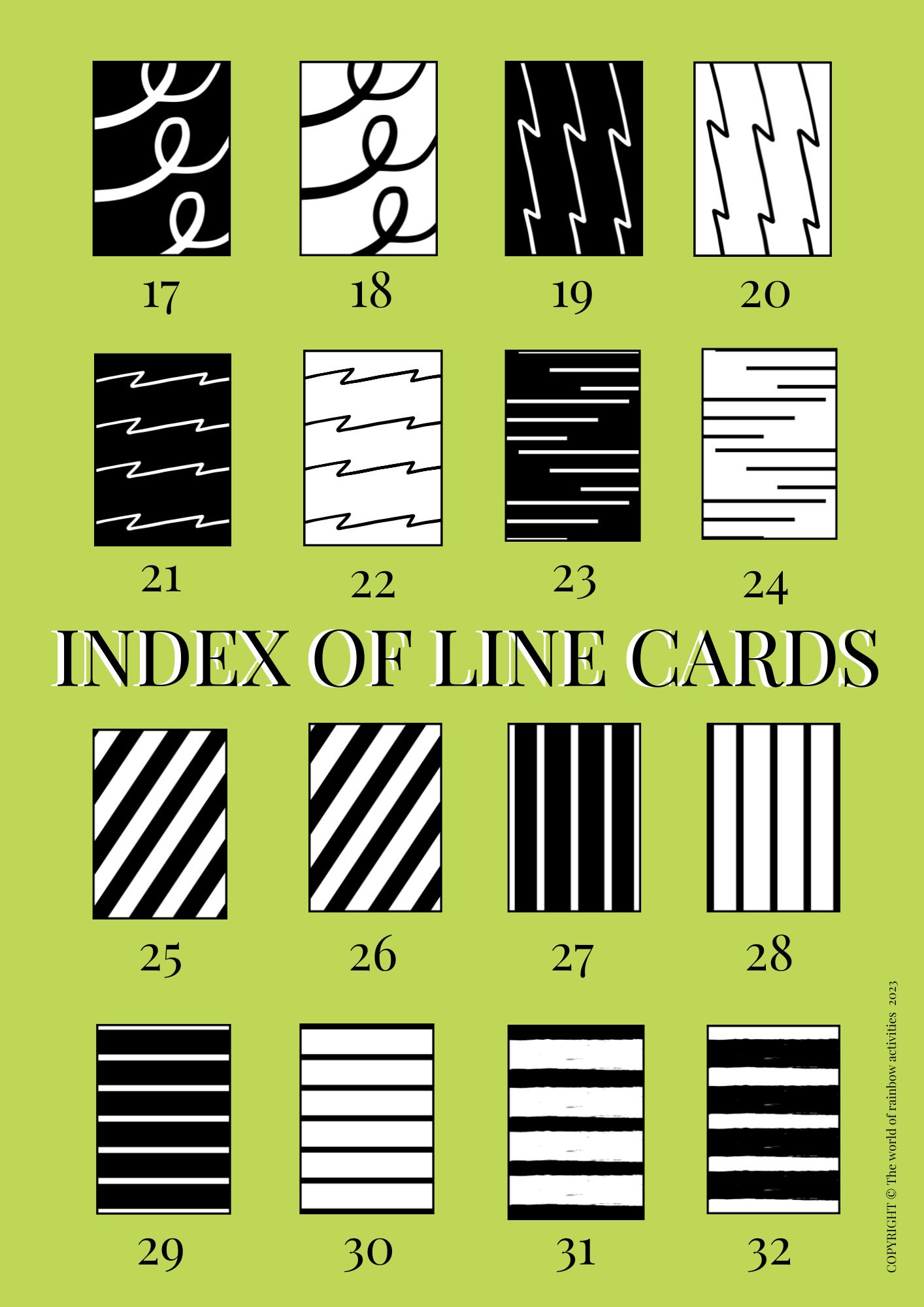 Line Contrast Cards - Etsy