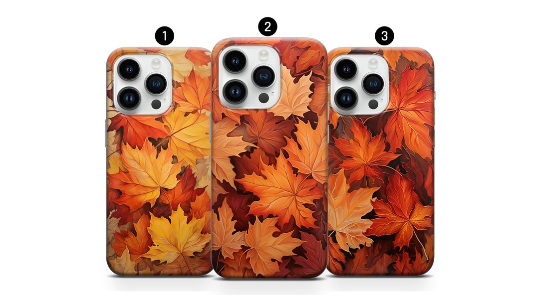 Fall Leaves Phone Case Maple Leaves Cover Fit iPhone 14, 13, 12, 11, XR ...