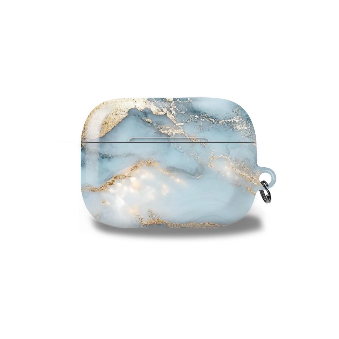Blue Marble AirPod Case Gold Stone Cover Fits AirPod Pro Case, Samsung ...
