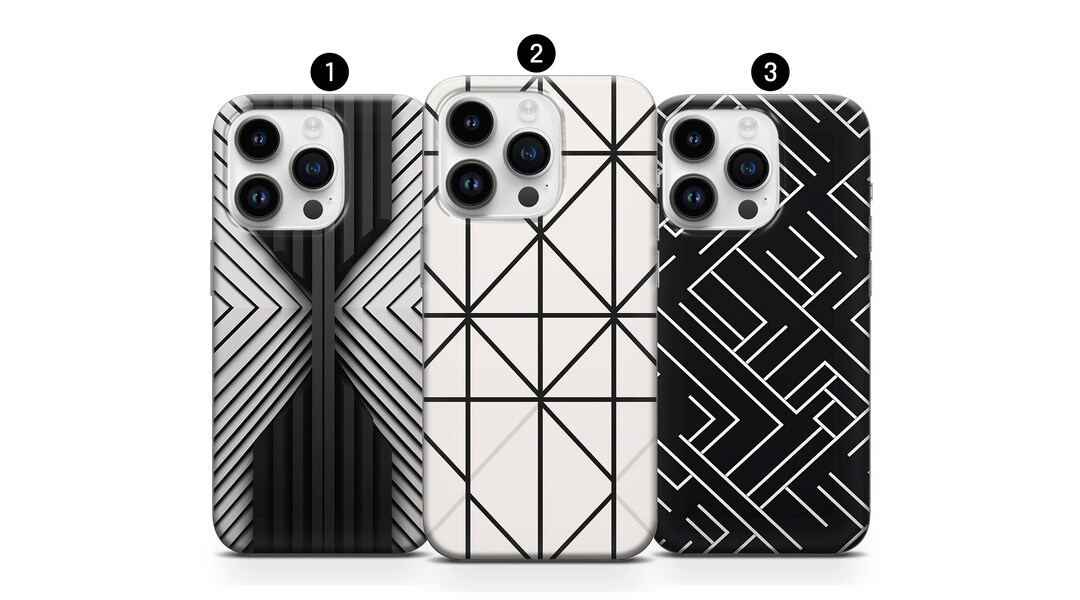Geometric Phone Case Line Art Case Fit for iPhone 14 Pro Max, 13, 12 ...