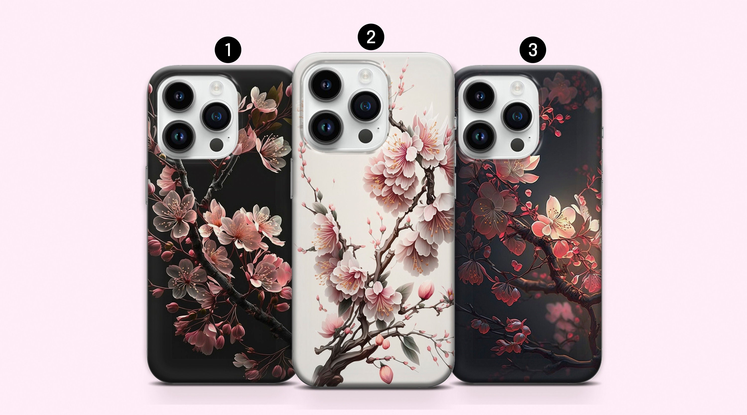 Sakura Phone Case Cherry Blossom Cover Fit iPhone 14 Pro Max, 13, 12 ...