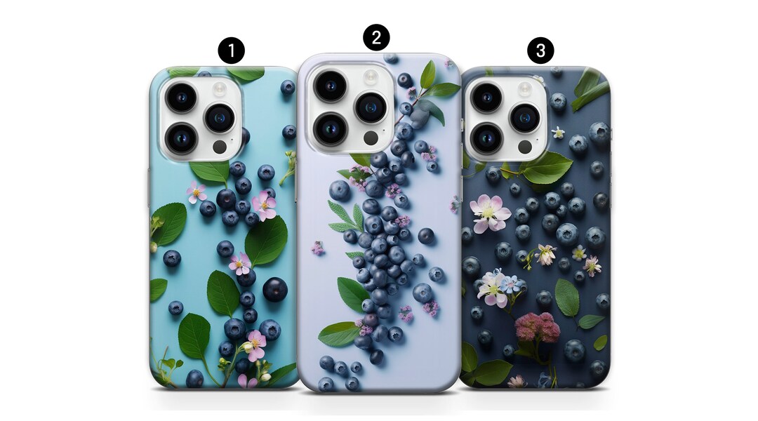 Blueberry Phone Case Fruit Case Summer Cover iPhone 14, 13, 12, 11, XR ...