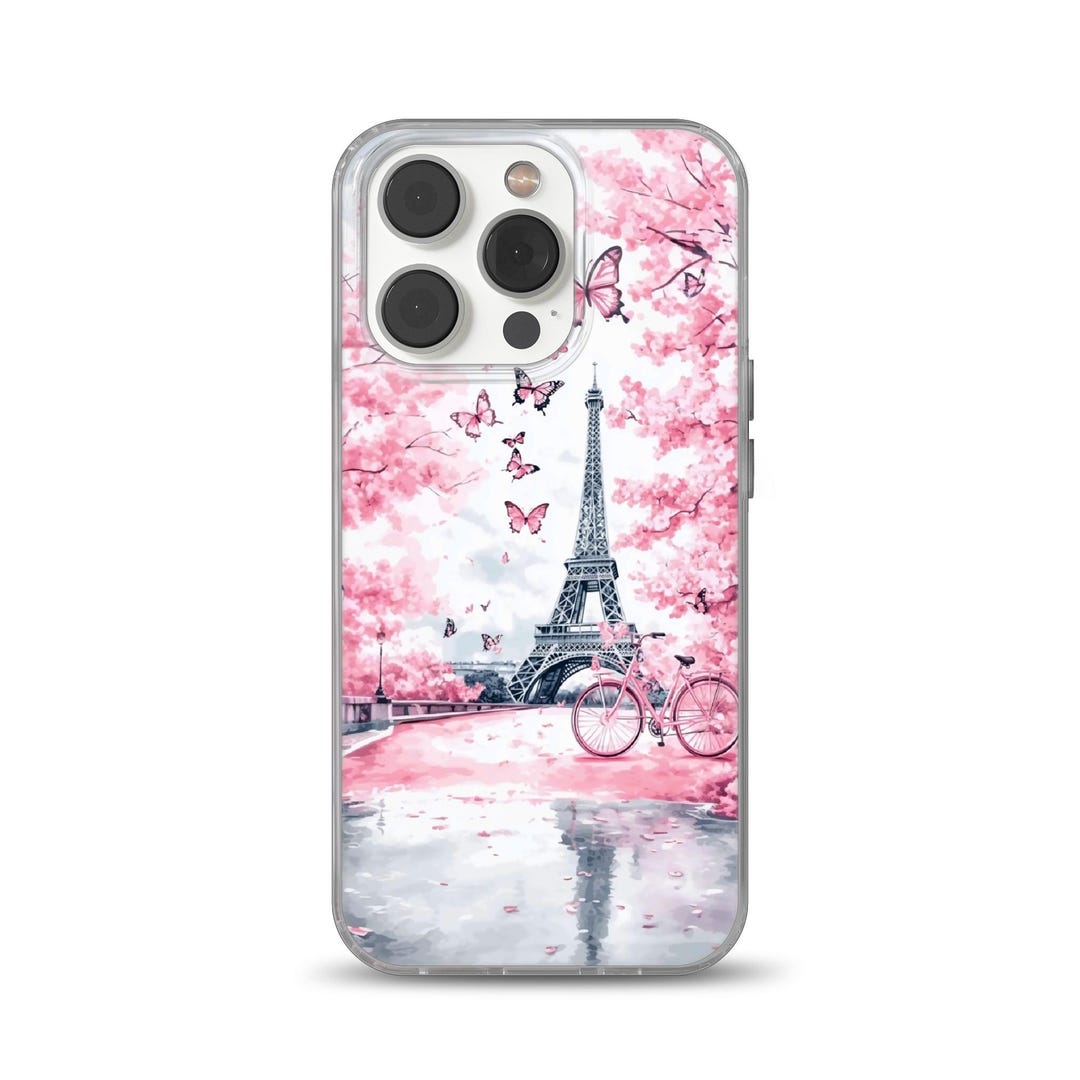 Parisian Style Phone Case Eiffel Tower Cover for iPhone 16e, 14, 13, 12 ...