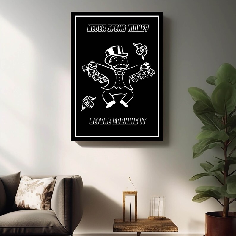 Monopoly Canvas Wall Decor Alec Monopoly Illustration Design ...