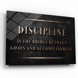 Discipline Noun Wall Art Workout Motivation Sign Canvas Art Home Decor ...
