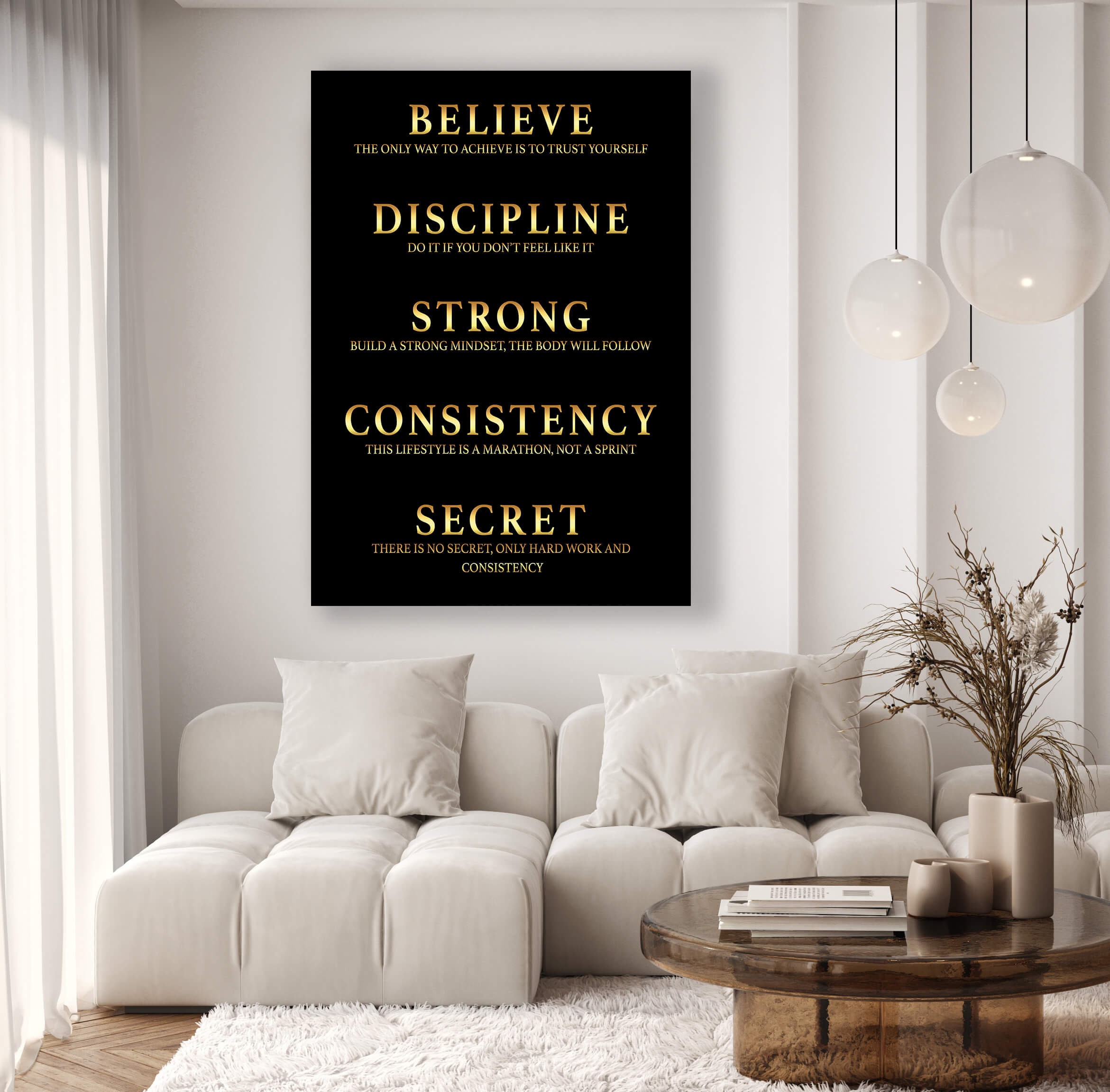 Motivational Wall Decor Gym Poster Home Office Studio Believe ...