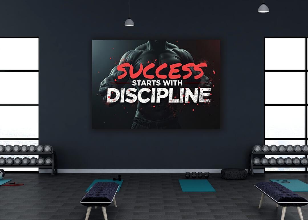 Success Starts With Discipline Motivational Quotes Canvas Art: Modern ...