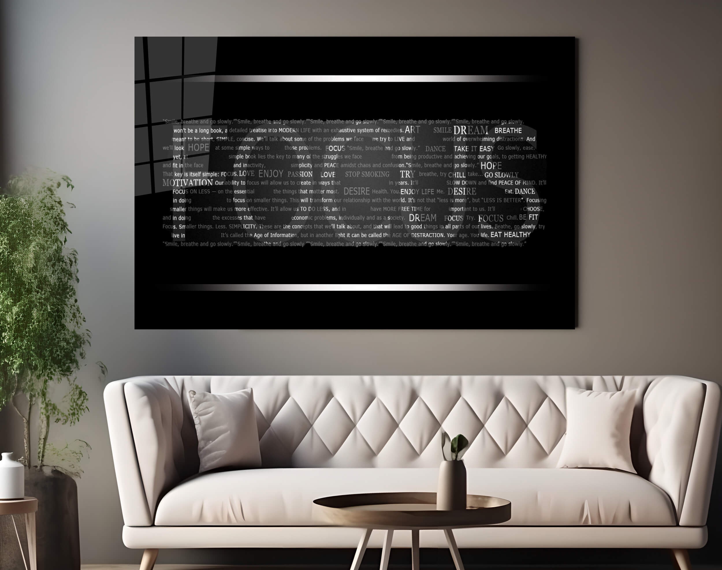 Focus Poster Visual Motivation Sign Canvas Art Home Decor Modern Office ...