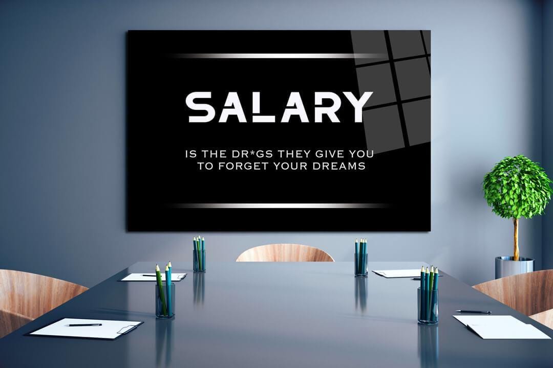 Salary Noun Acrylic/canvas Art: Modern Office Motivation Poster - Etsy