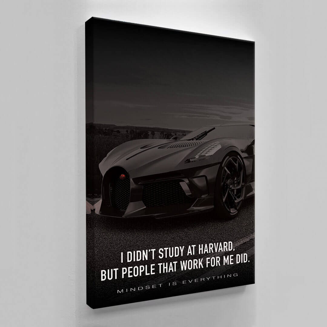 Set of 3 Motivational Mindset Wall Decor Canvas Work Art Luxury Car ...