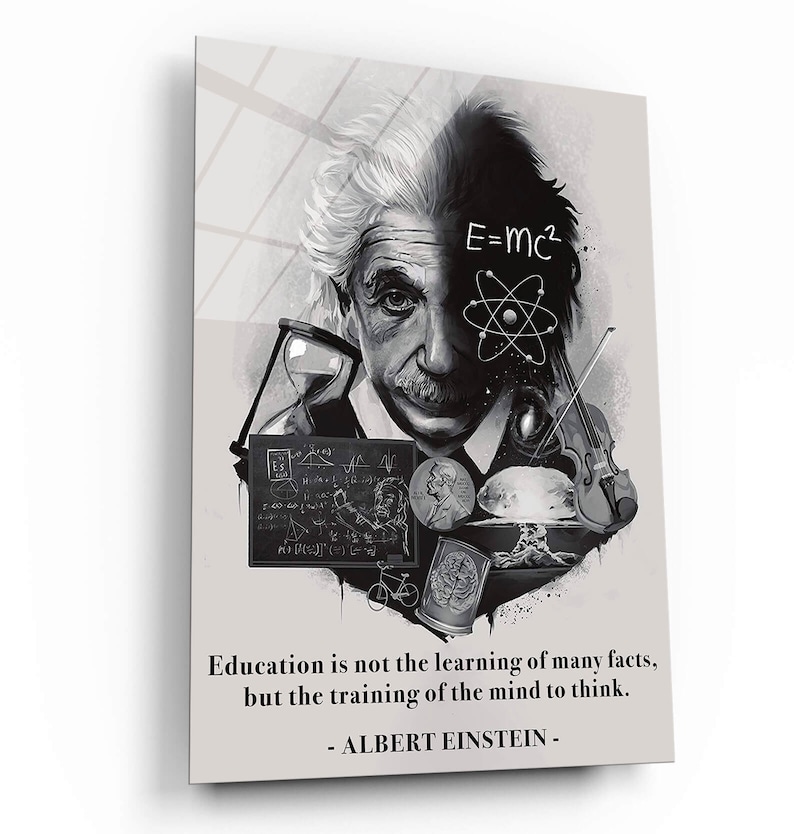 Albert Einstein Canvas Motivational Quotes Wall Decor Inspirational ...