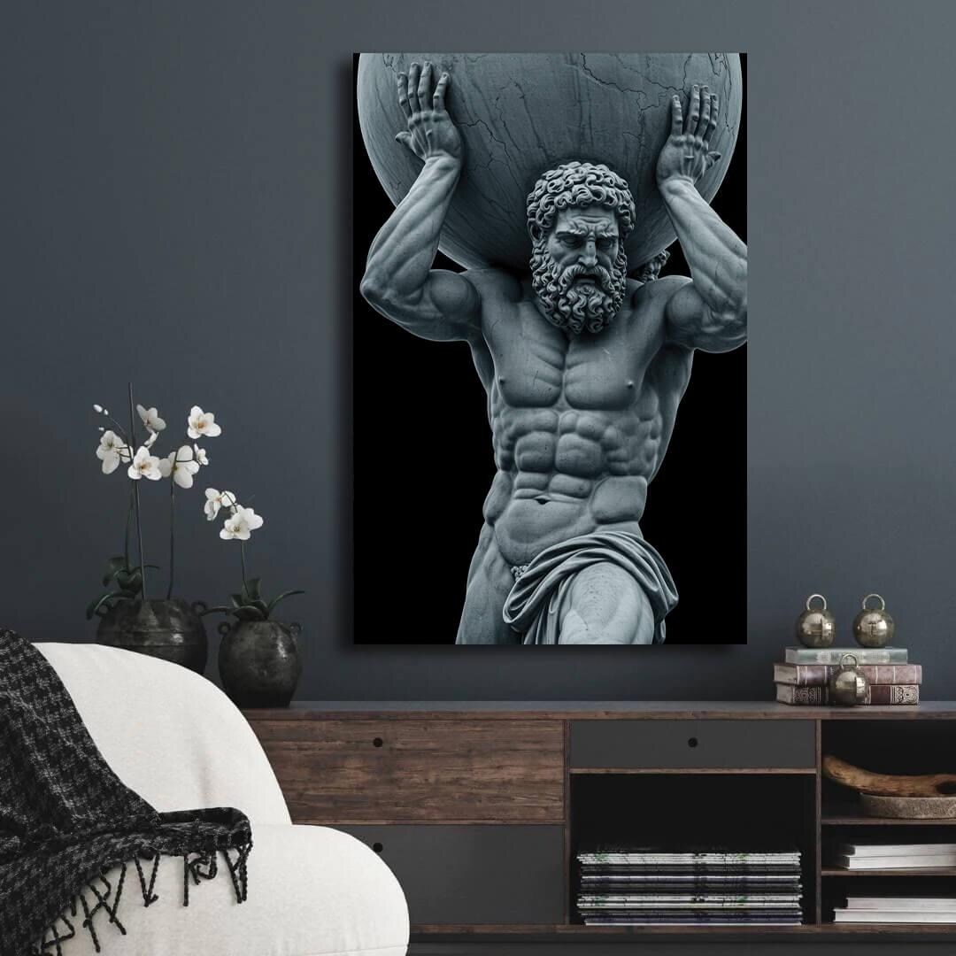 Motivational Gym Art: the World is Yours - Ancient Greek Statue Acrylic ...