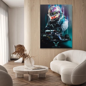 Lewis Hamilton 44 Wall Decor Formula 1 Motivational Canvas Lewis ...