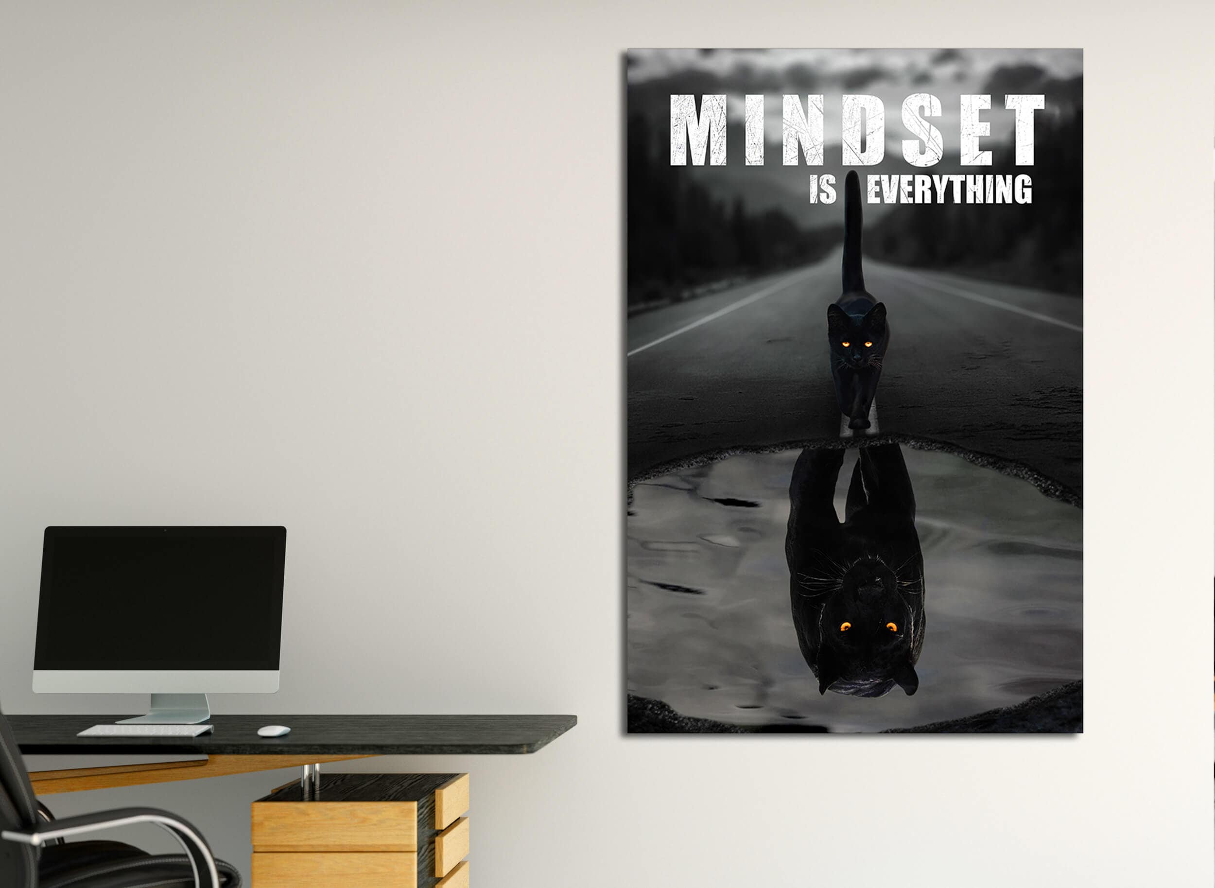 Mindset is Everything Office Wall Art Design Motivational - Etsy