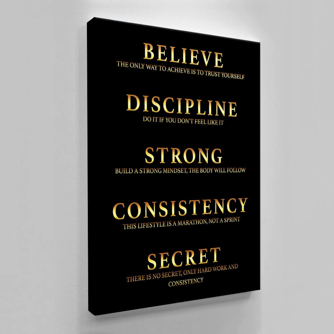 Motivational Wall Decor Gym Canvas Home Office Studio Believe ...