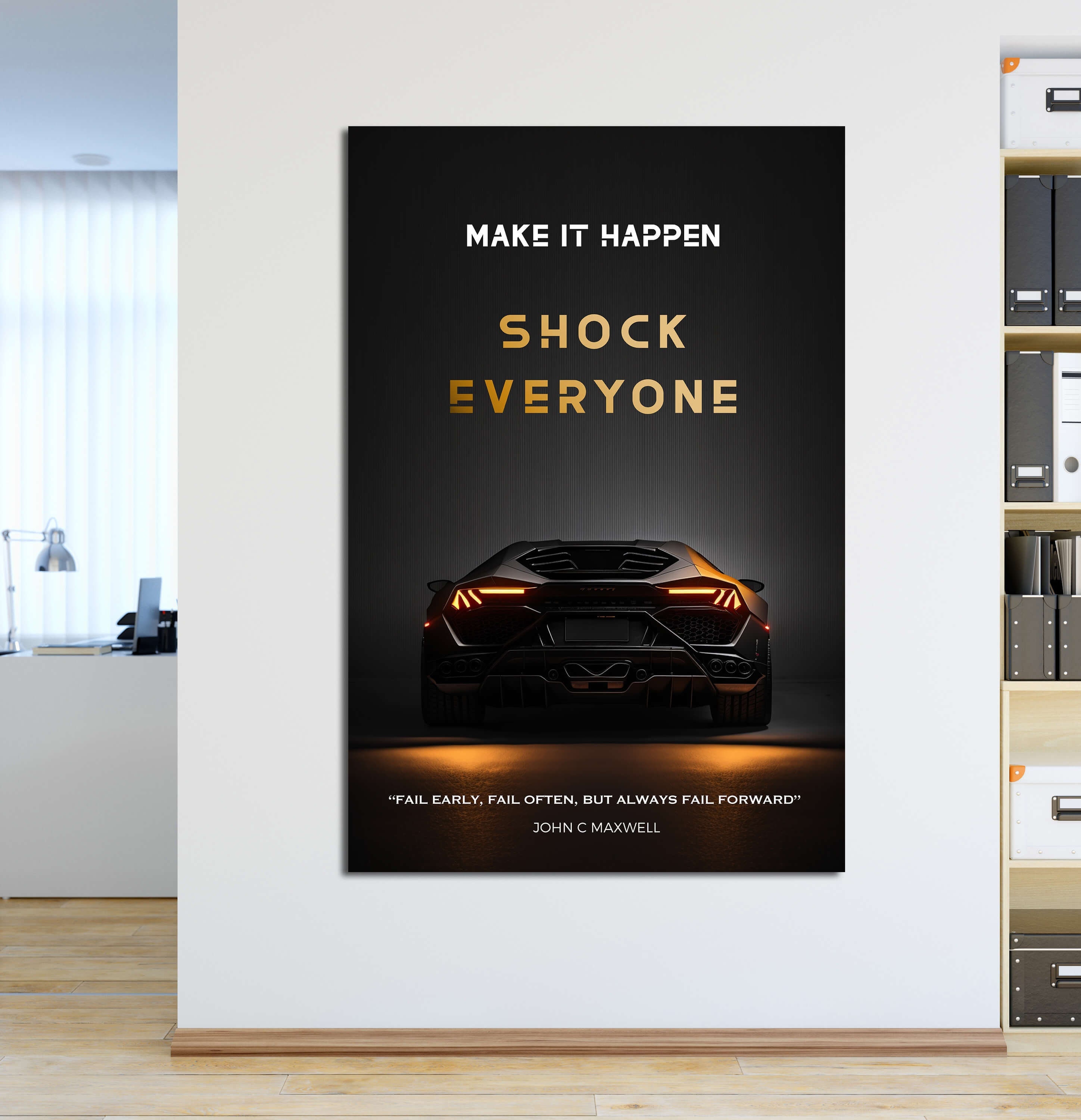 Lamborghini Motivational Quote Room Art Design Office Car Quote Poster ...