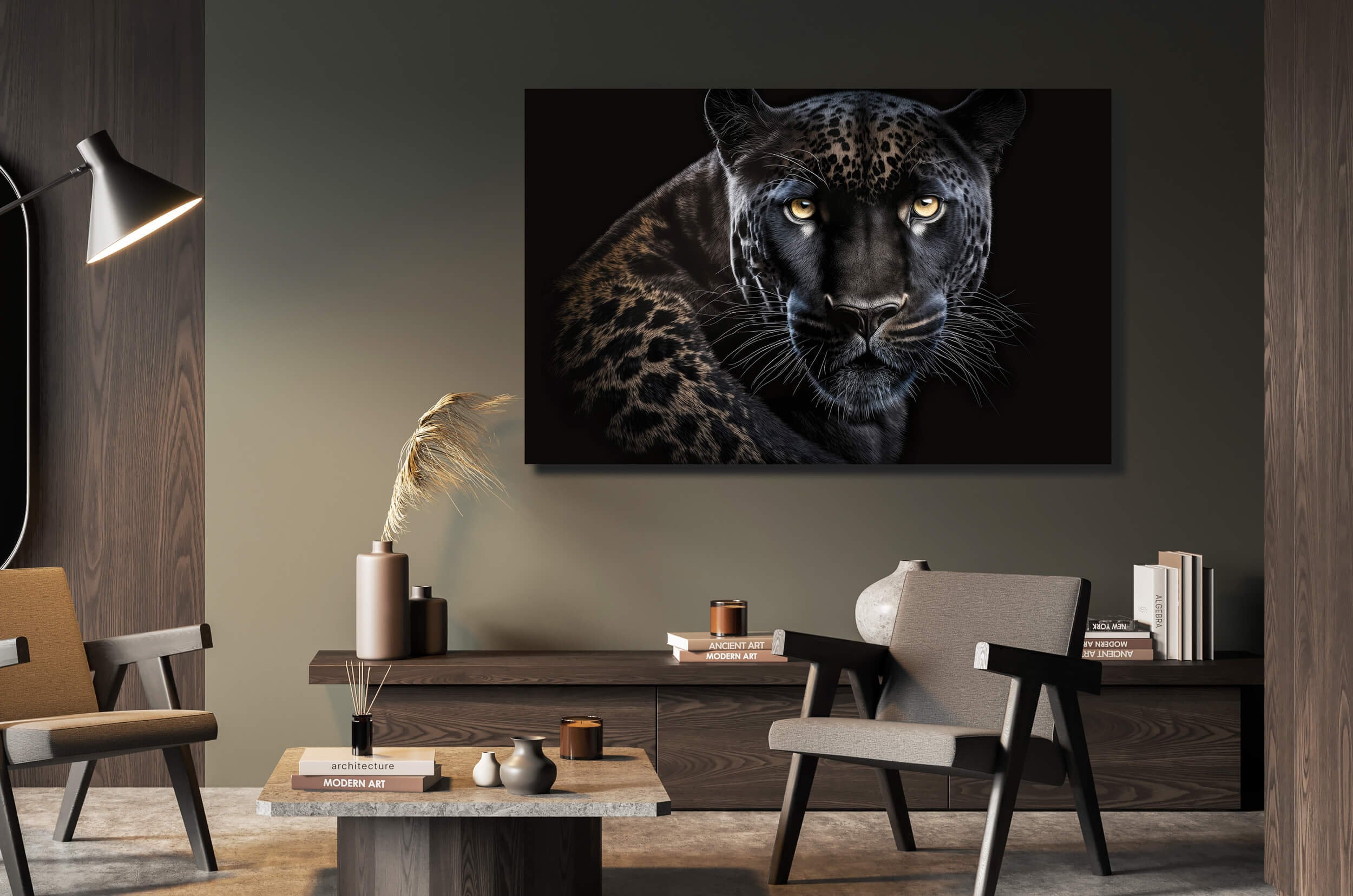 Jaguar Wall Decor Portrait Animal Eyes Print Inspirational Banksy Wall ...