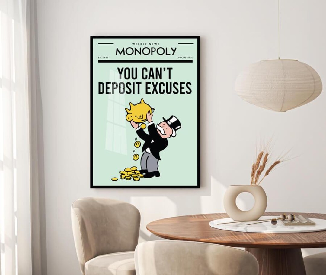 Alec Monopoly Acrylic Canvas Print: Luxury Office Wall Art - Etsy