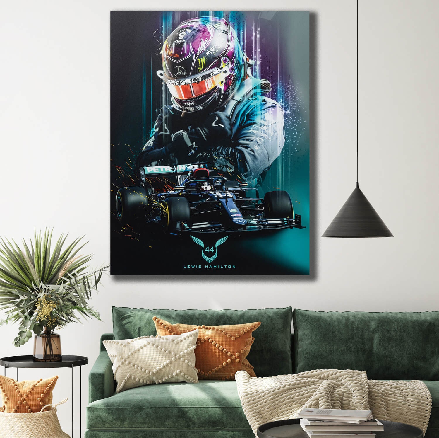 Lewis Hamilton 44 Wall Decor Formula 1 Motivational Canvas Lewis ...