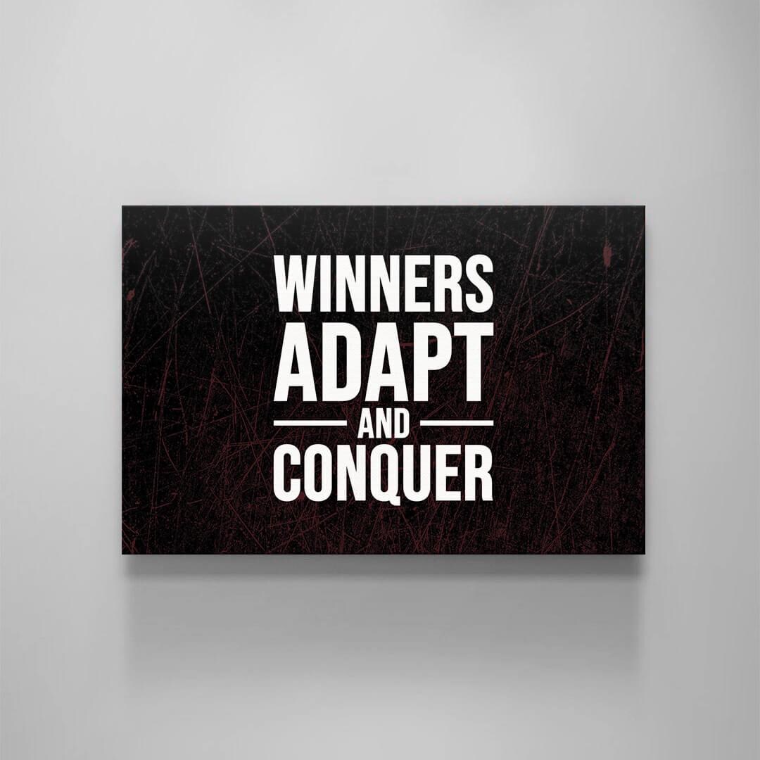 Winners Adapt and Conquer Motivational Canvas Quote Art: Acrylic or ...