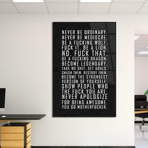 Never Be Ordinary Motivational Wall Decor Inspirational Canvas Art Home ...