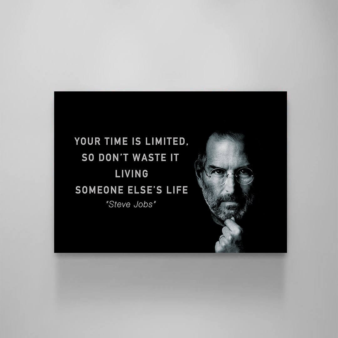 Steve Jobs-your Time is Limited Quote Wall Art, Motivational Home ...