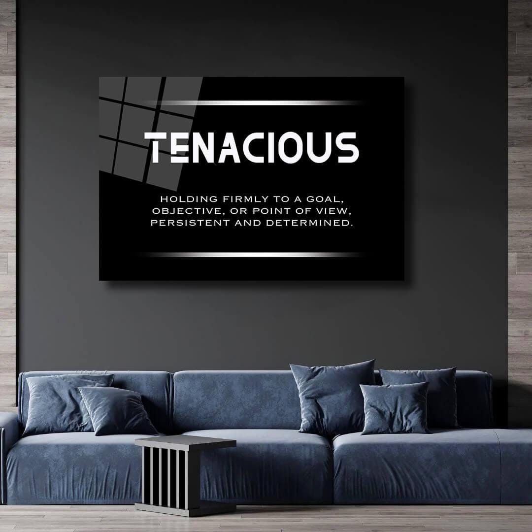 Tenacious Noun Motivation Sign Wall Decor Inspirational Canvas Home ...